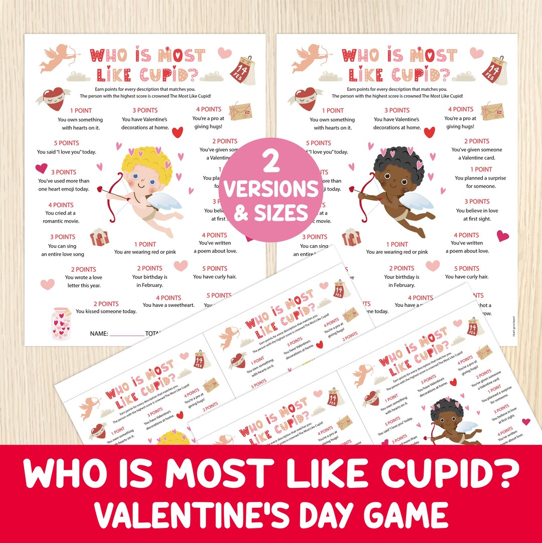 Valentine's Day Game - Who is Most Like Cupid Game - Valentines ...