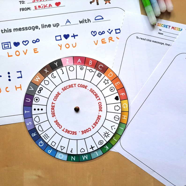 Decoder Wheel Secret Codes Game Secret Messages Spy Gadget Escape