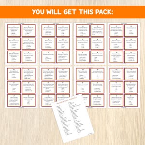 Halloween Trivia Game, 48 Question Cards, Halloween Party Activity ...