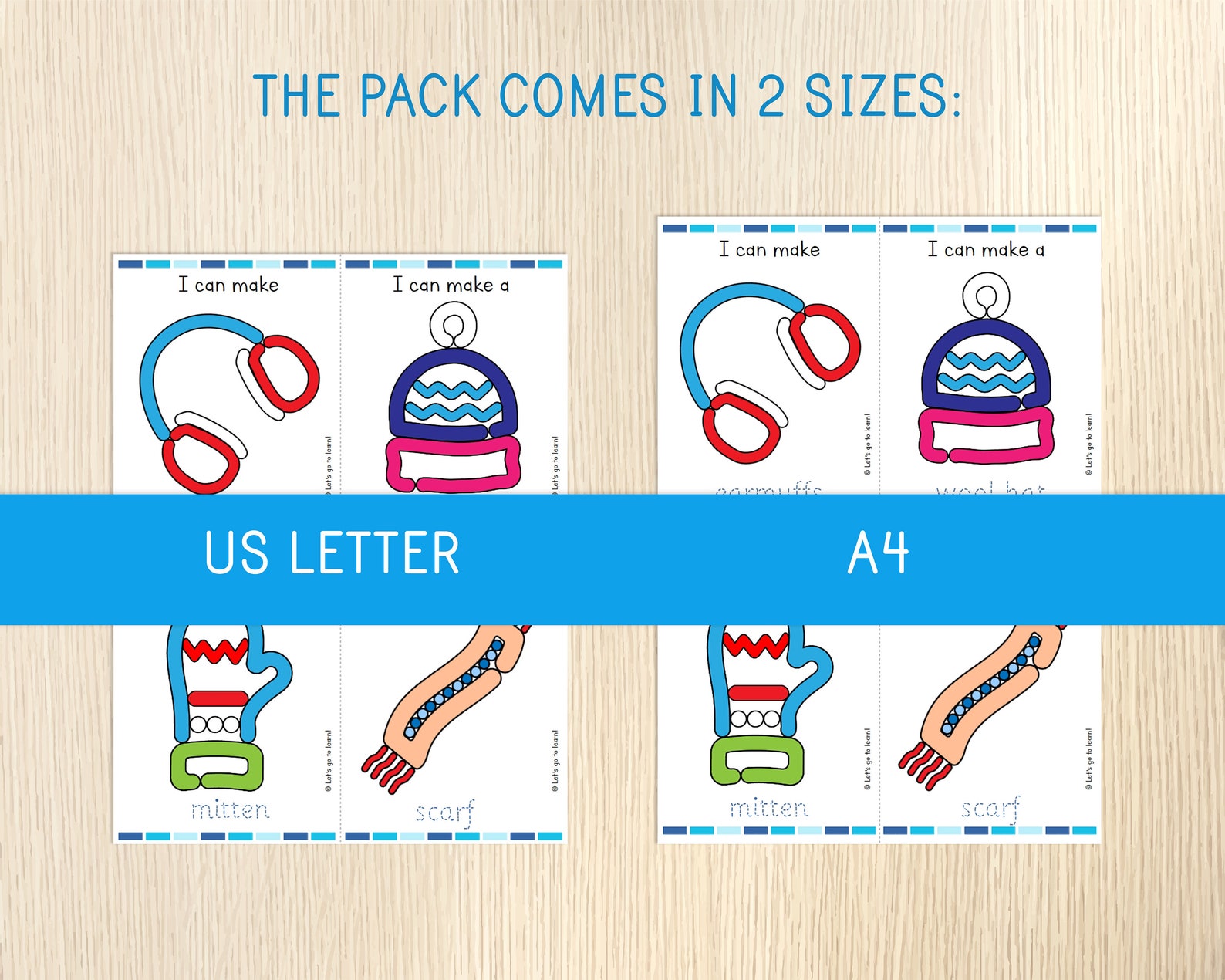 Winter Playdough Mats, 20 Visual Cards, Play Doh, Toddler Activity ...