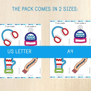 Winter Playdough Mats, 20 Visual Cards, Play Doh, Toddler Activity ...