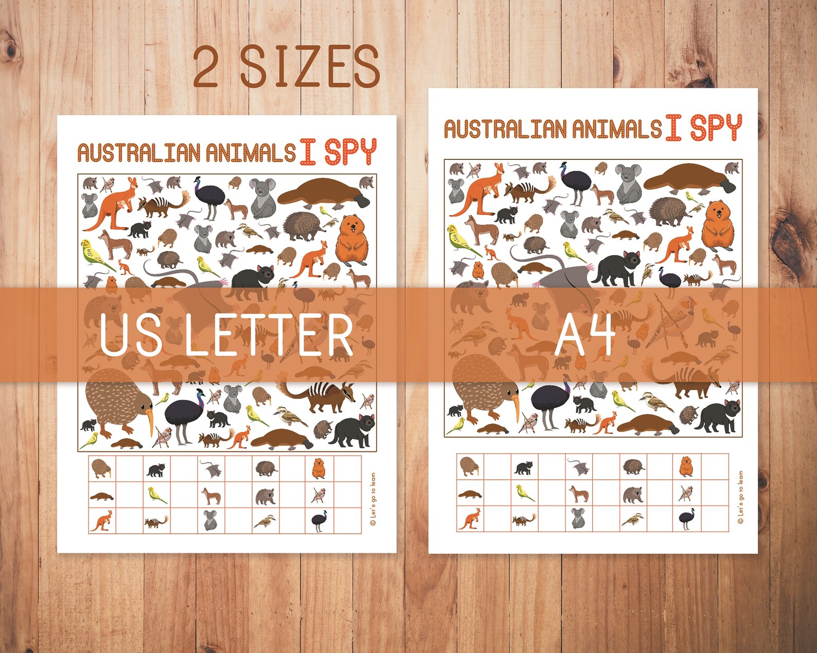 Australia I Spy Printable Games Australian Animals Party | Etsy