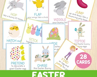 Easter Movement Cards - Easter Game - Toddler, Preschool & Kindergarten ...