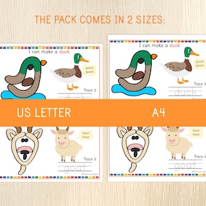 Farm Animals Playdough Mats, 12 Visual Cards, Play Doh, Toddler ...