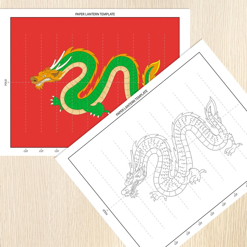 Chinese New Year Paper Lantern Craft – Lunar New Year Lantern Templates ...