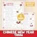 Chinese New Year Trivia Game - Lunar New Year Activity - Printable Quiz ...