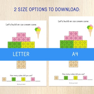 Summer Snap Cubes Mats, Connecting Cubes Task Cards, Preschool ...