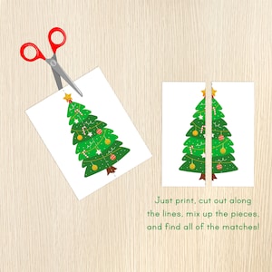 Christmas Trees Matching Game, Christmas Puzzles, Xmas Activity for ...