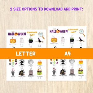 Halloween Scavenger Hunt With Cards to Hide, Indoor Outdoor Treasure ...