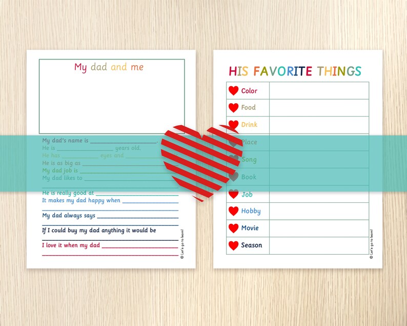 All About My Dad Book Father's Day Gift Birthday - Etsy