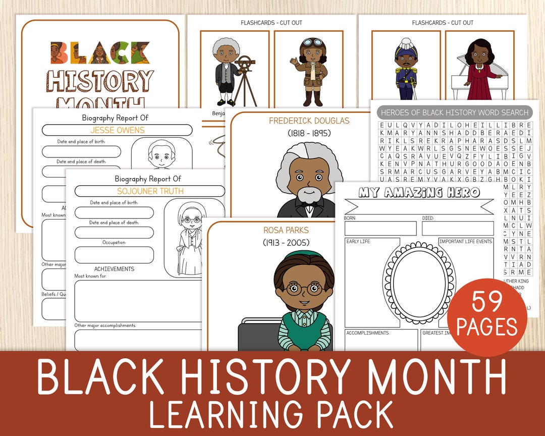 Paquete de aprendizaje del Mes de la Historia Afroamericana - Etsy España