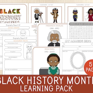 Black History Month Learning Pack, Flashcards, Posters, Biography ...
