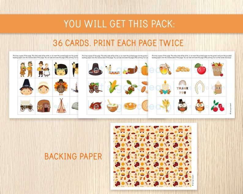 Thanksgiving Memory Game, Printable Thanksgiving Matching Game ...