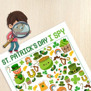 St. Patrick's Day I Spy, 2 Printable Games, Look and Find, Counting ...