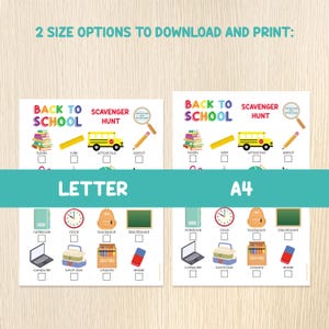 Back to School Scavenger Hunt, Indoor Outdoor Treasure Hunt With Cards ...