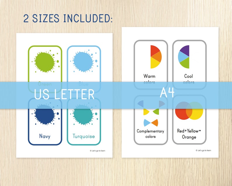 Color Flashcards, Color Cards, Toddler, Preschool, Kindergarten, Color ...