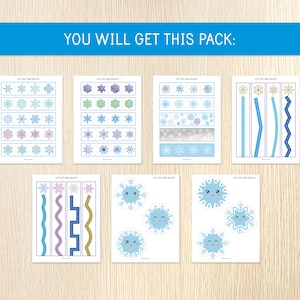 Snowflakes Scissor Skills, Winter Cutting Practice, Winter Cutting ...