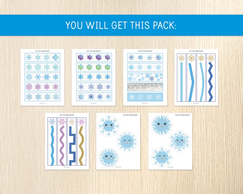 Snowflakes Scissor Skills Winter Cutting Practice Winter - Etsy