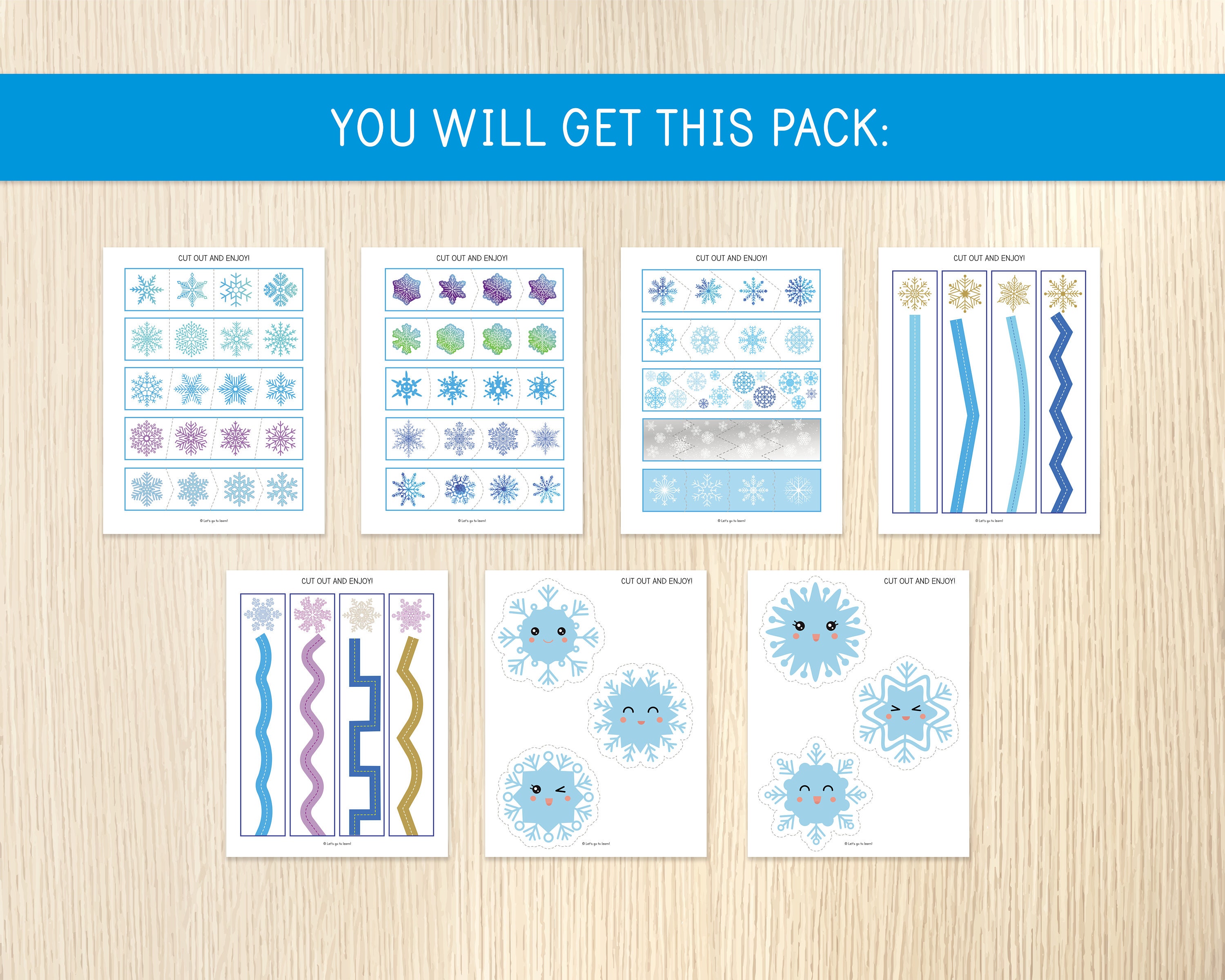 Snowflakes Scissor Skills Winter Cutting Practice Winter - Etsy