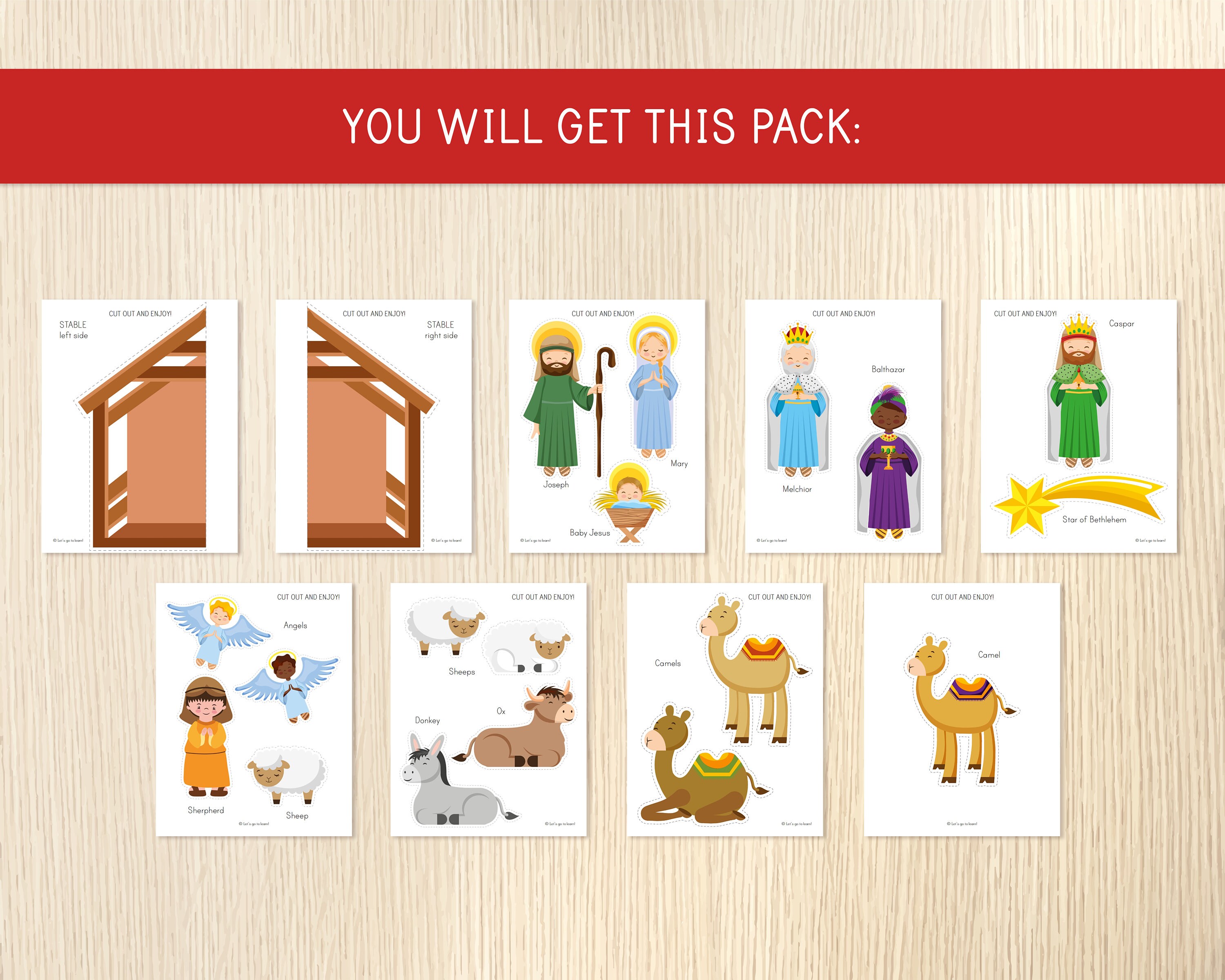Nativity Scene for Christmas, Advent, Stick Puppets, Christmas ...
