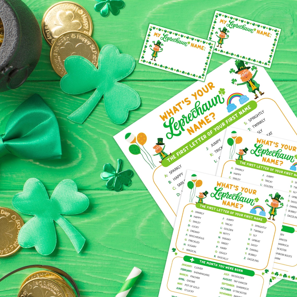 What's Your Leprechaun Name Game - St. Patrick's Day Leprechaun Name ...