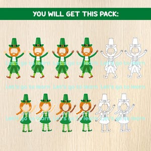 St Patrick's Day Leprechaun Add Your Photo BUNDLE - Craft - PNG Clipart ...