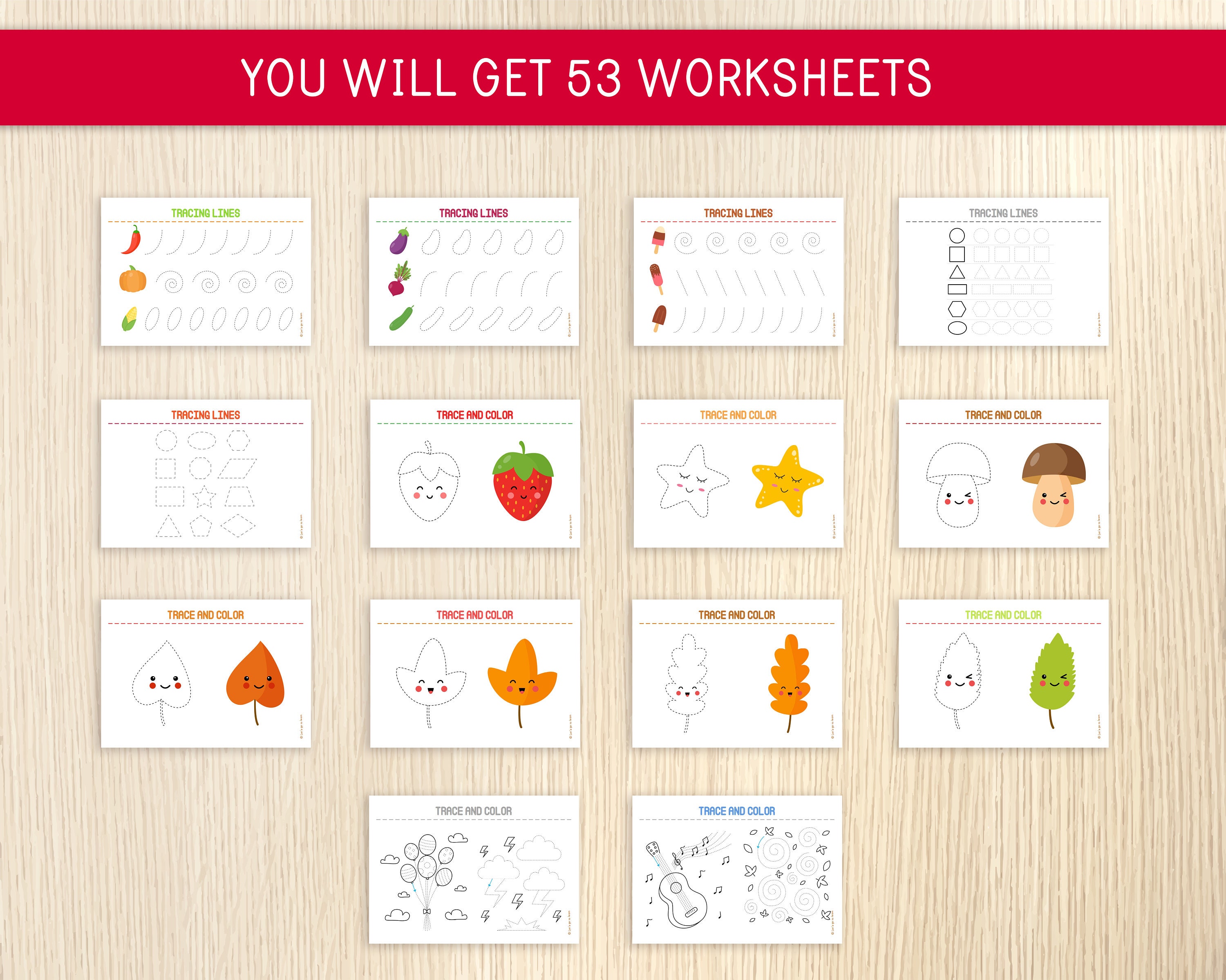 Tracing Practice Worksheets - Pre-writing Activities - Line Tracing ...