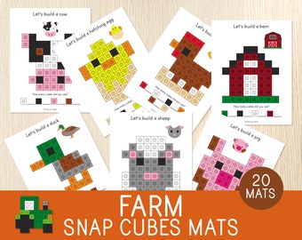 Valentine's Day Snap Cubes Mats - Connecting Cubes Task Cards ...