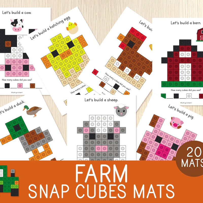 Unifix Cube Pattern Cards - Etsy