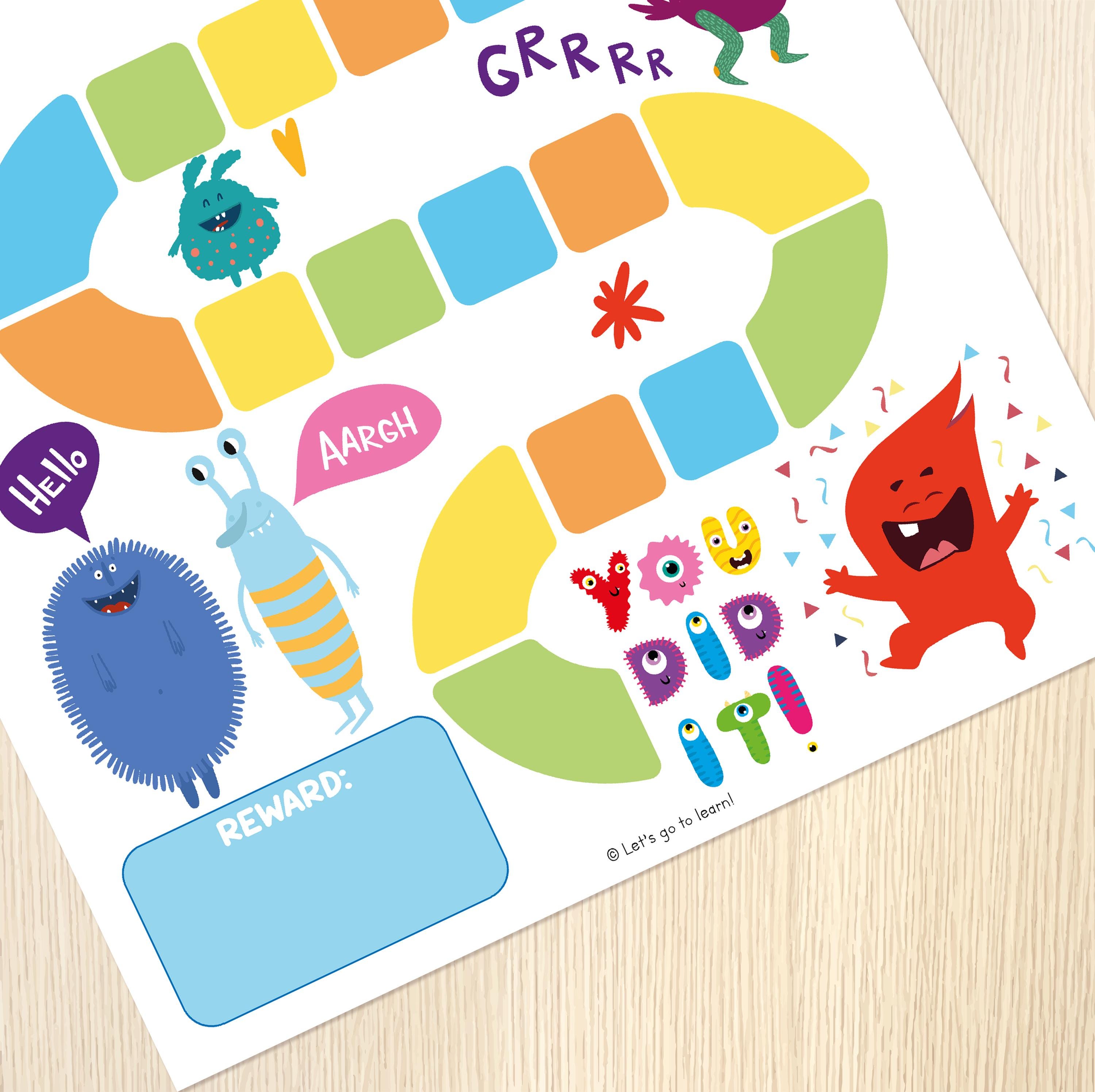 Monsters Reward Chart - Cute Monsters Sticker Chart - Toddler ...