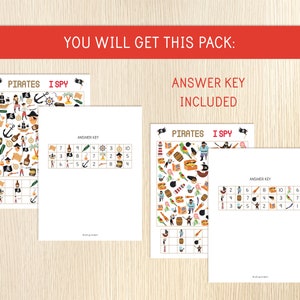 Pirates I Spy Games, Counting Activity, Look and Find, Preschool ...