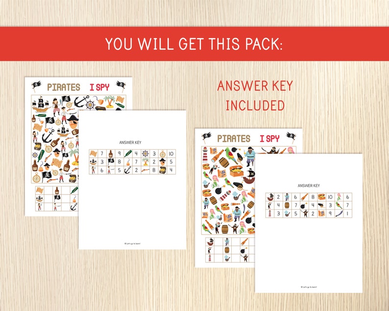 Pirates I Spy Games Counting Activity Look and Find - Etsy