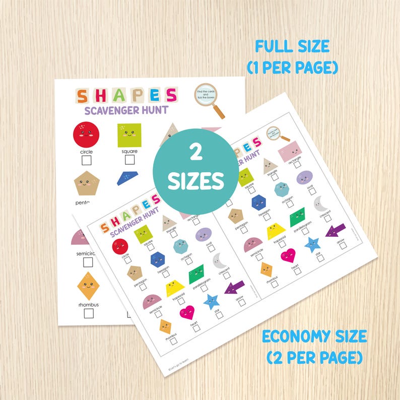 Shapes Scavenger Hunt Game - Shape Recognition Activity - Shape ...