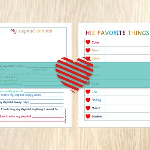 All About My Stepdad Book, Father's Day Gift, Birthday, Present for ...