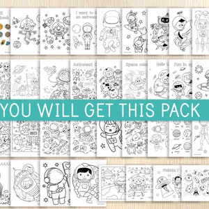 Space Coloring Book, Funny Coloring Sheets, Outer Space Pages ...