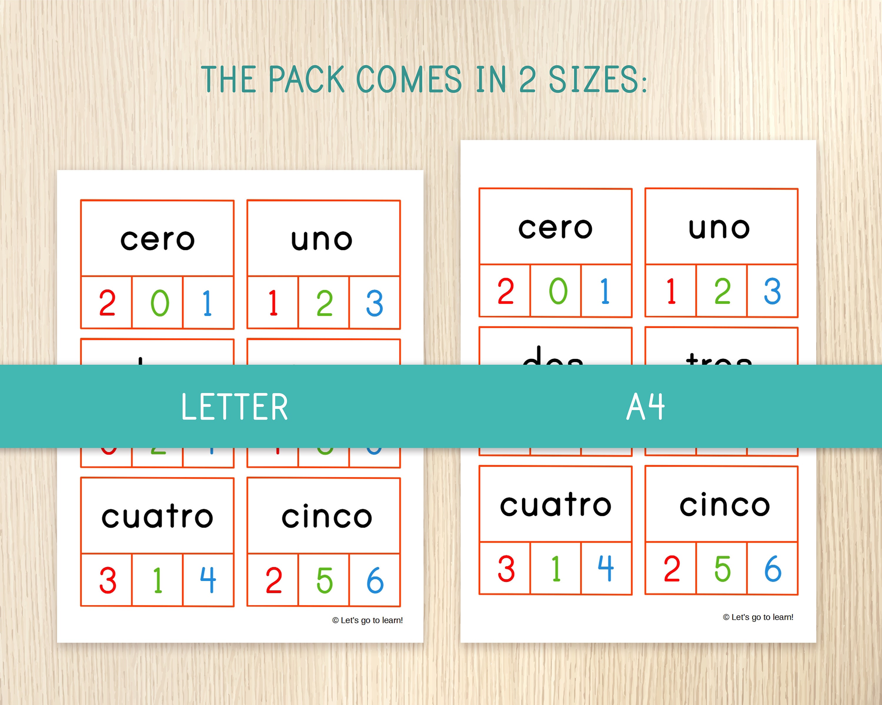 Spanish Number Words Clip Cards, Numbers 0-20, Preschool, Kindergarten ...