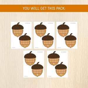 Fall Acorn Ten Frames, Number Mats, Playdough Mats, Autumn Activity ...