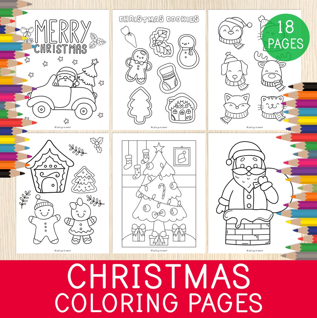 Christmas Coloring Pages for Kids | Santa, Snowman, Christmas Tree ...