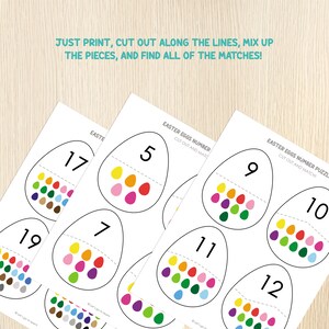 Easter Egg Number Matching - Easter Eggs Puzzles - Counting Activity ...
