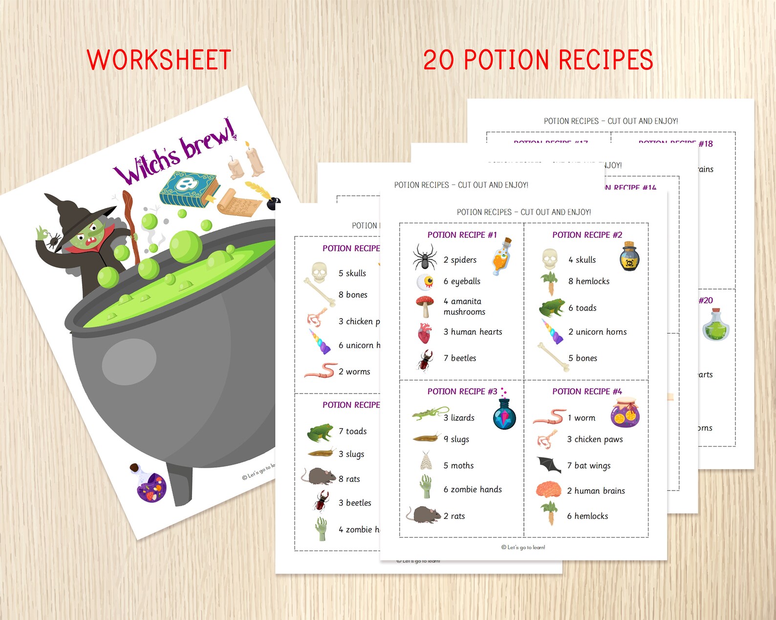 Halloween Potion Making Dramatic Play, Witch Brews Pretend Play ...