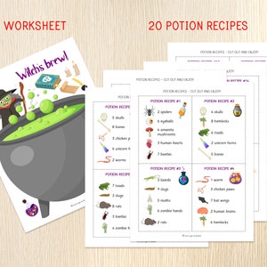 Halloween Potion Making Dramatic Play, Witch Brews Pretend Play ...