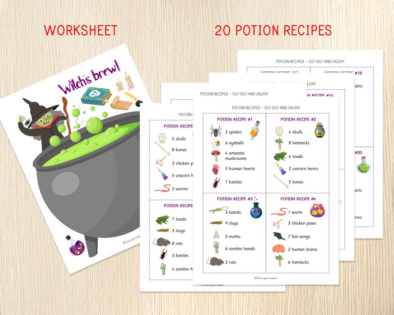 Halloween Potion Making Dramatic Play Witch Brews Pretend - Etsy