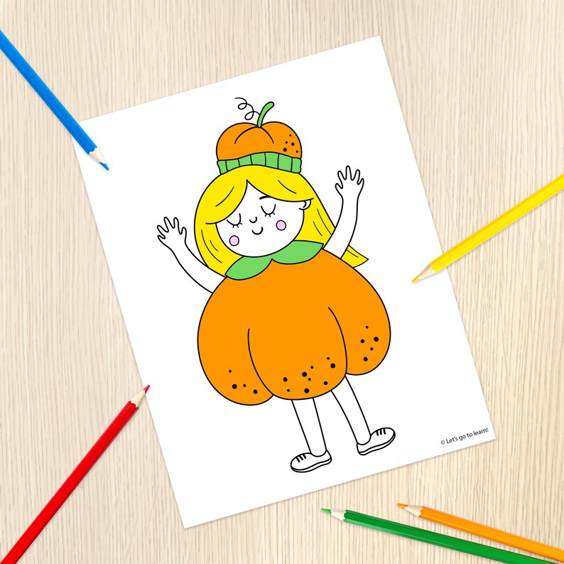 Halloween Costumes Coloring Pages - Halloween Party Activity - Fun ...