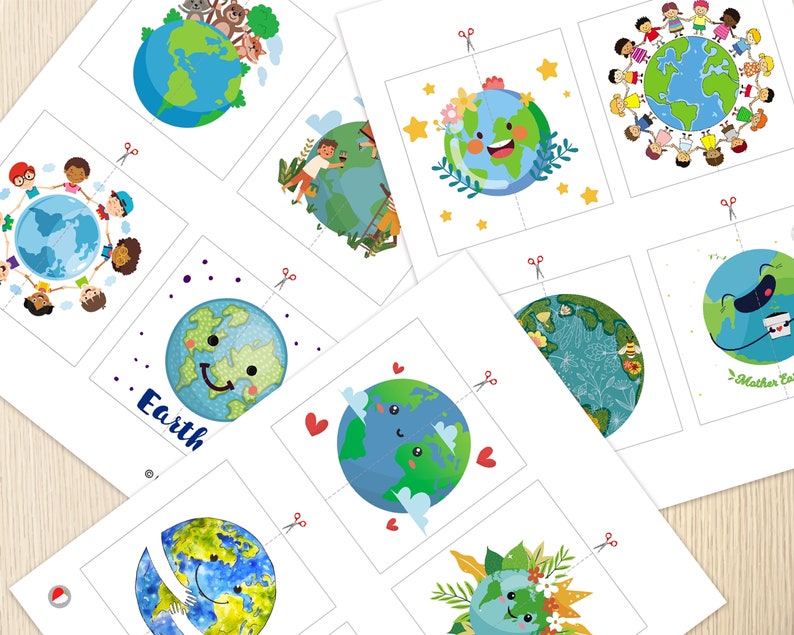 Earth Day Matching Game - 32 Puzzles - Matching Activity - Game for ...