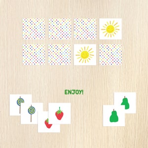 Hungry Caterpillar Memory Game, Matching Activity, Toddler, Preschool ...