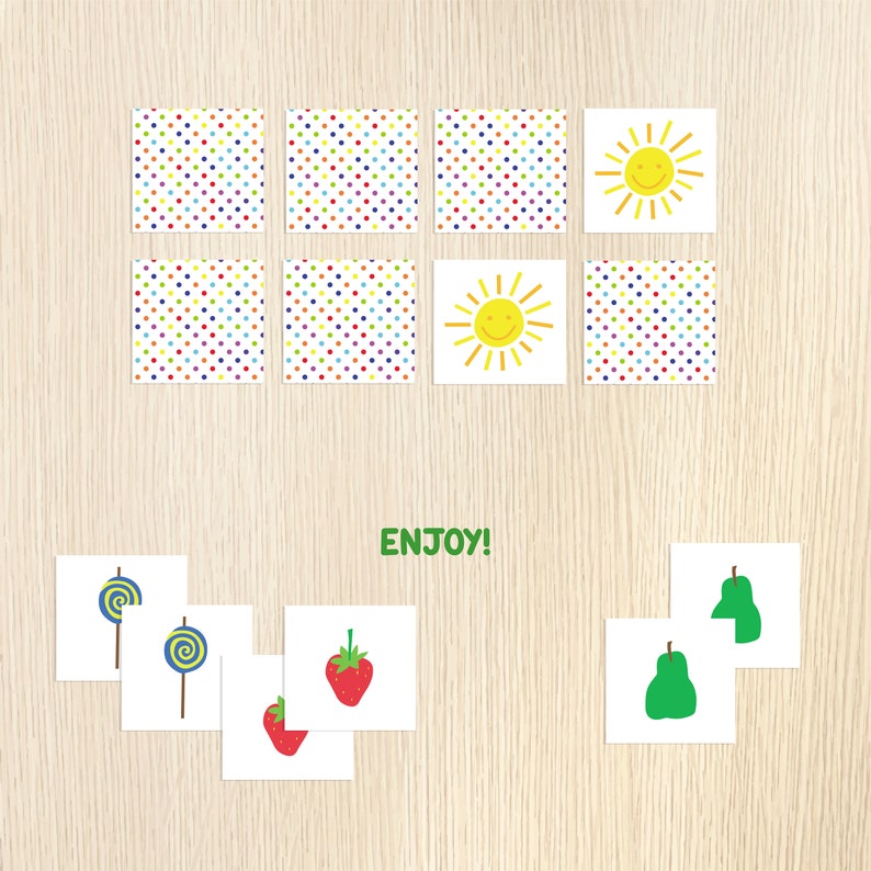 Hungry Caterpillar Memory Game, Matching Activity, Toddler, Preschool ...
