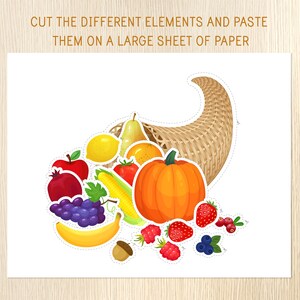 Thanksgiving Game, Build Your Own Cornucopia or Horn of Plenty ...