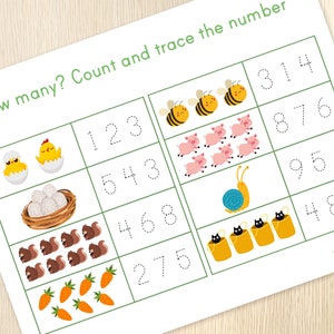 Numbers Busy Book - Toddler, Preschool Learning Binder - Preschool Busy ...