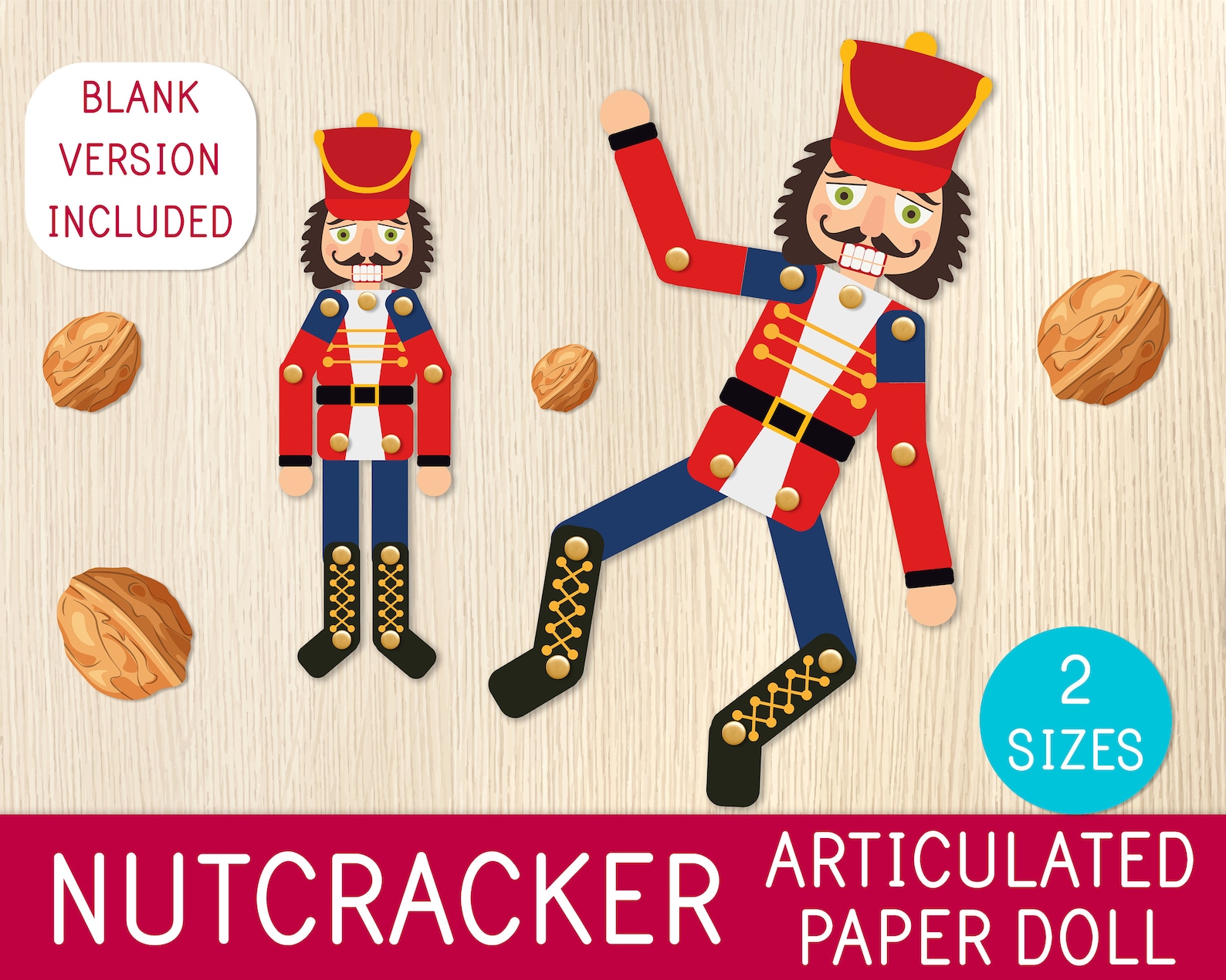 Nutcracker Articulated Paper Doll the Nutcracker Ballet - Etsy