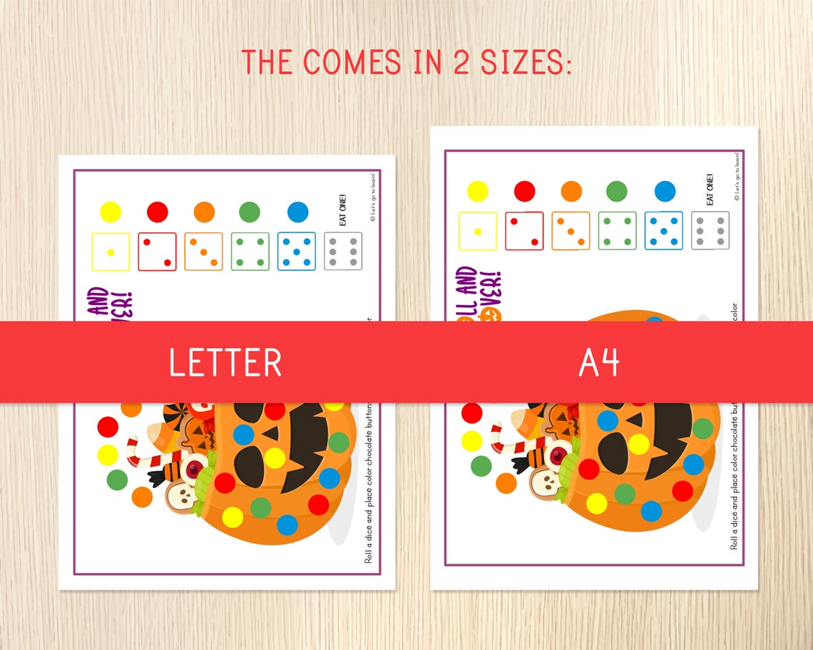 Halloween Roll & Cover Game Jack-o'lantern Candy Dice - Etsy